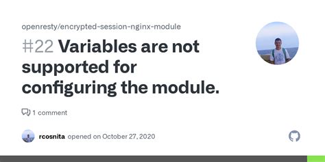 Variables Are Not Supported For Configuring The Module · Issue 22