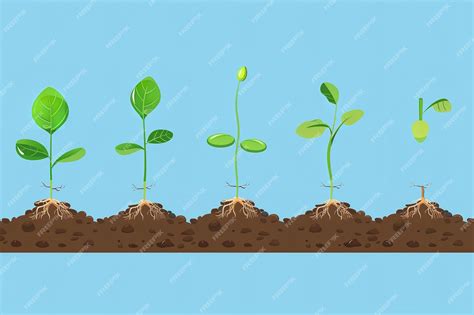 Etapas De Crecimiento De Las Plantas El Ciclo De Brote De Las Semillas