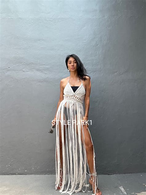 Wow01sexy Festival Dressmacrame Dressresort Fashion Beach Wedding