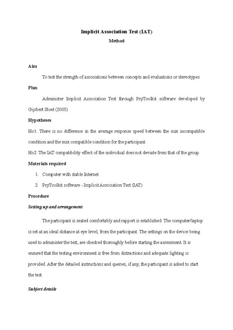 Copy Of Implicit Association Testmethod File Implicit Association
