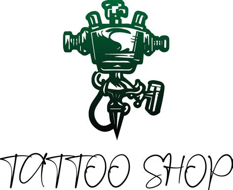 Tattoo Shop Logo Template For Tattoo Parlor With Rotary Machine