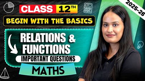 Class 12 Maths Relations And Functions Important Questions Cbse 2025 26 By Shivani Maam