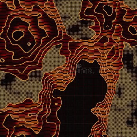 Colored Topographic Map Stock Vector Illustration Of Topographic