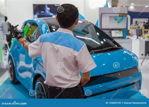 3d Laser Scanner For Car Assembly Factory Editorial Photography Image