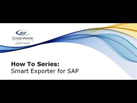 How To Series SmartExporter For SAP YouTube