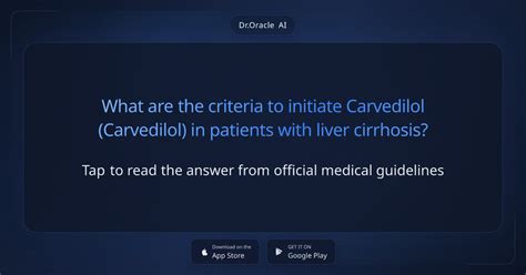 What Are The Criteria To Initiate Carvedilol Carvedilol In Patients