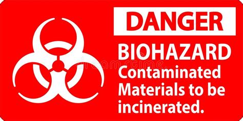 Biohazard Danger Label Biohazard Contaminated Materials To Be