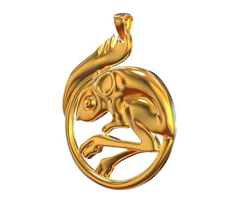 Jerboa吊坠 3d模型 8 Blend Fbx Obj Stl Free3d