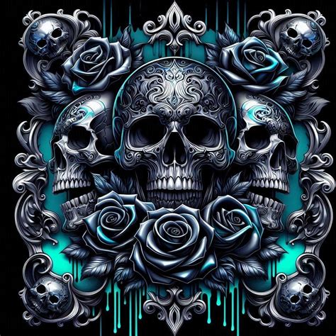 Beautiful Ornate Gothic Skulls Etsy Skull Art Drawing Skull