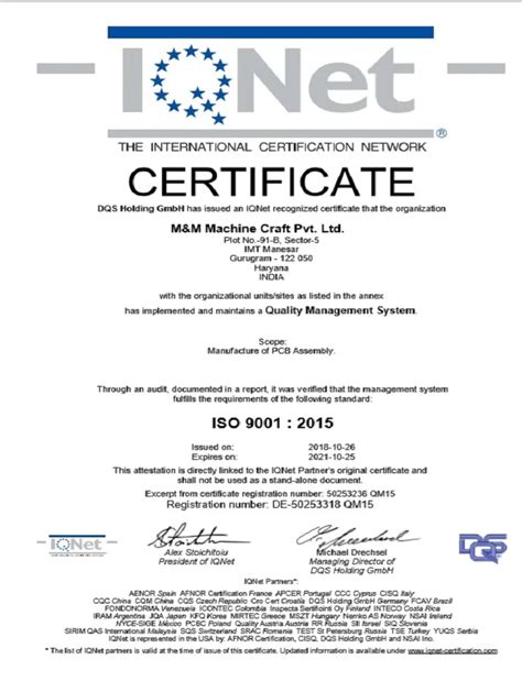 Accreditation For Quality Management System Iso 9001 And Quality