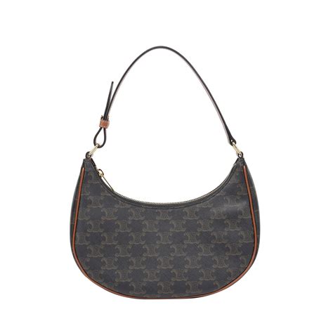 셀린느celine 셀린느 아바 트리오페 캔버스 레더 호보백 탠 트렌비