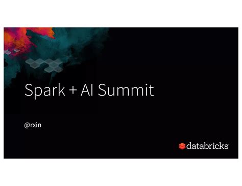 unifying state of the art ai and big data in apache spark with reynold