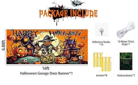 Crenics Giant Halloween Garage Door Banner 7 X 16 Ft