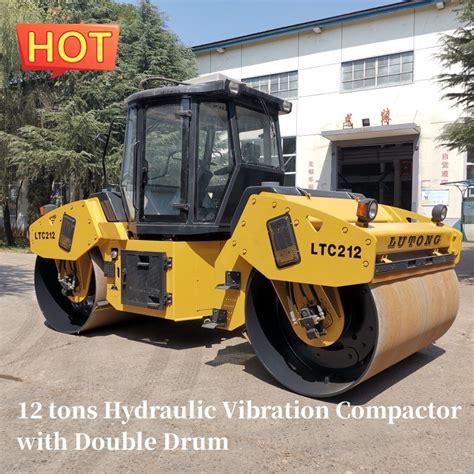 China 12 Tons Hydraulic Vibration Compactor With Double Drum Roller