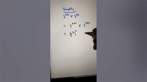 Exponential Simplification Maths Exponents Youtube