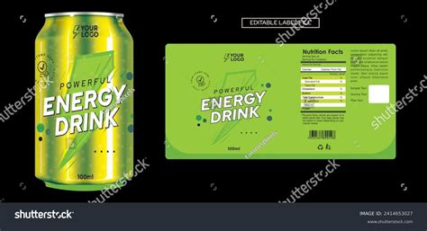 Energy Drink Container Label Over 3454 Royalty Free Licensable Stock