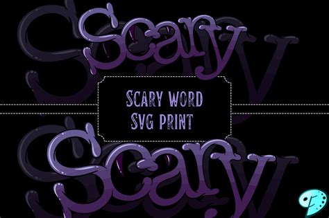 Scary Word Svg Vector Print Graphic By Emily Designs · Creative Fabrica Scary Word Svg Vector Print Graphic By Emily Designs · Creative Fabrica
