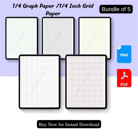 1 4 Graph Paper 1 4 Inch Grid Paper Printable Template In Pdf