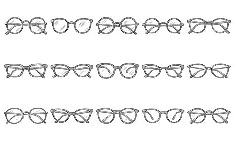 Handdrawn Eyeglass Frames Illustration Graphic By Sempu · Creative Fabrica