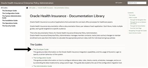 Oracle Health Insurance Documentation Library Oracle Health