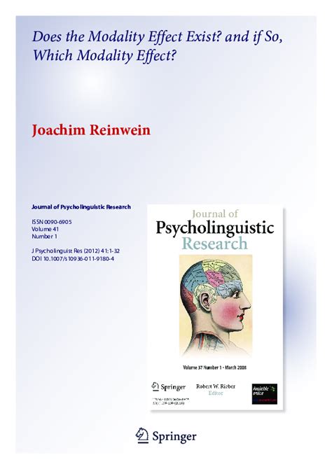 Pdf Does The Modality Effect Exist And If So Which Modality Effect