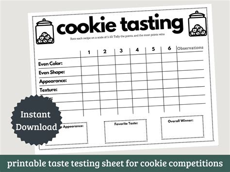 Baking Contest Judging Sheet At Tayla Bruton Blog