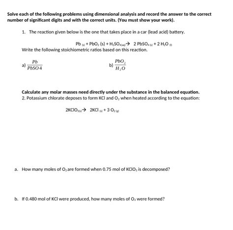 Solved Solve Each Of The Following Problems Using