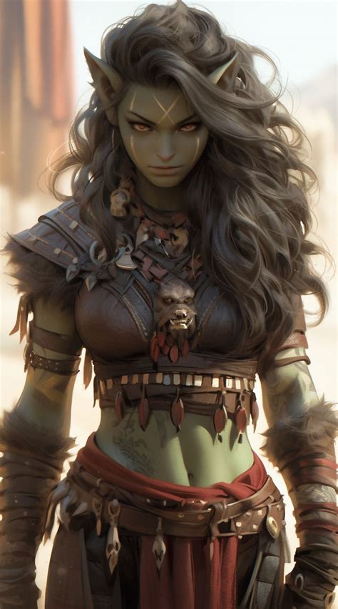 Orc Femme Femmes Guerrières Design De Personnage Fantastique