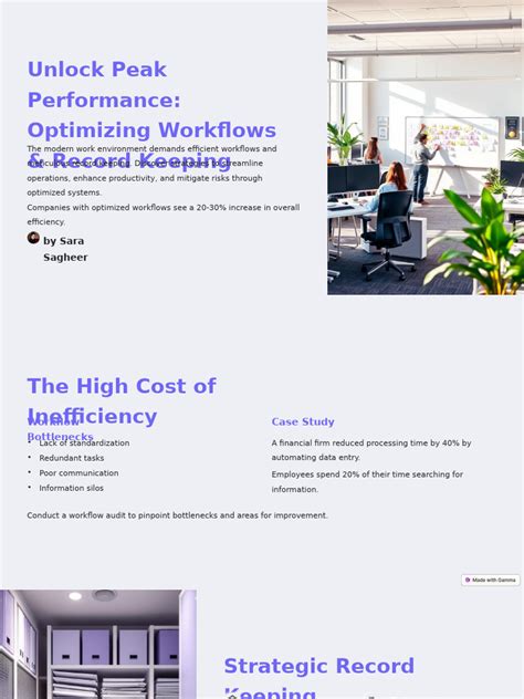 Unlock Peak Performance Optimizing Workflows And Record Keeping Pdf