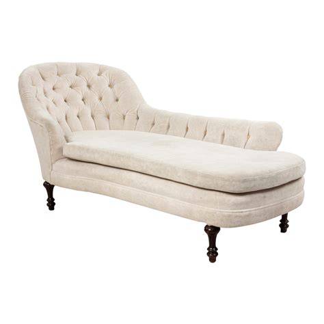 White Tufted Chaise Lounge