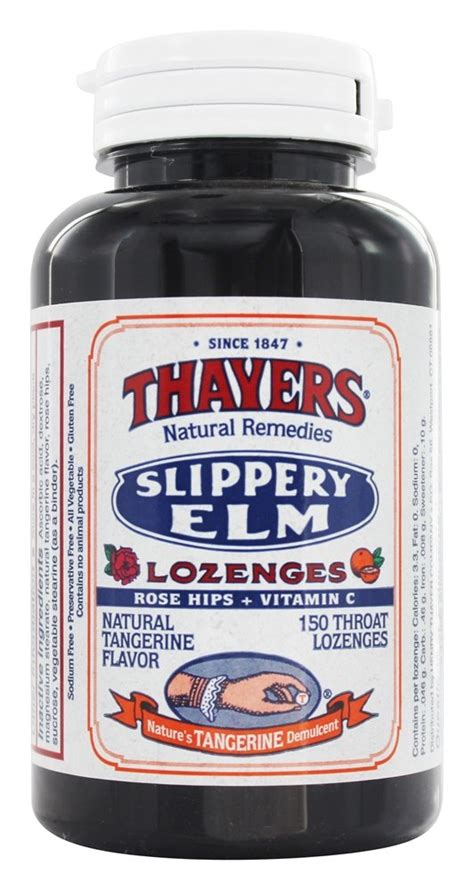 Thayers Slippery Elm Lozenges Cherry 150 Count Health