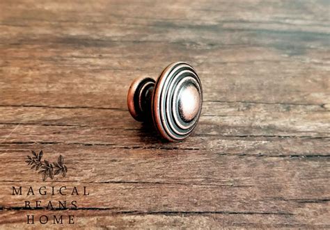 Weathered Copper Decorative Multi Ring Knobs Magical Beans Home