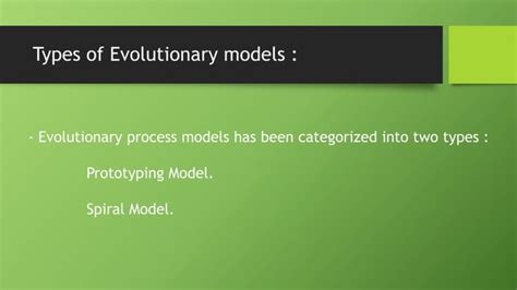 Evolutionary Models Pptx