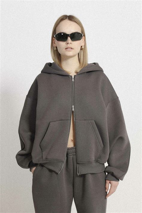 Dark Grey Zip Hoodie