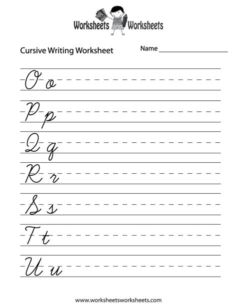 Cursive Letters Worksheet For Grade 3 Free Math Worksheet Printable