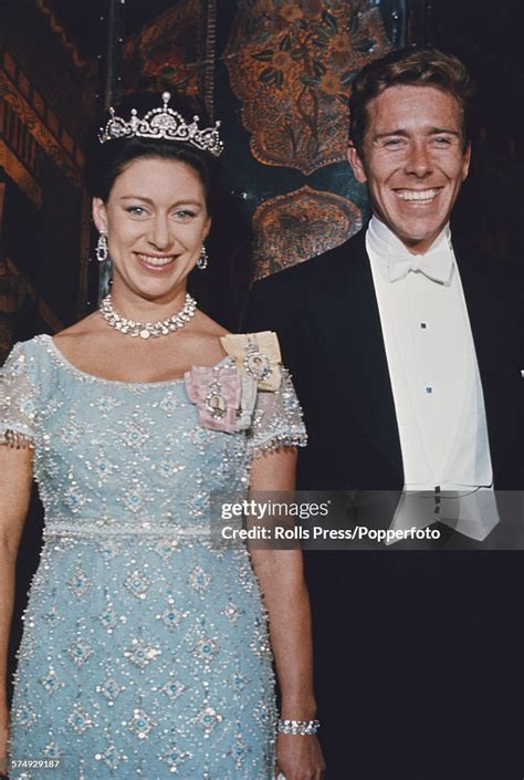 Princess Margaret Countess Of Snowdon Posed Wearing A Tiara With