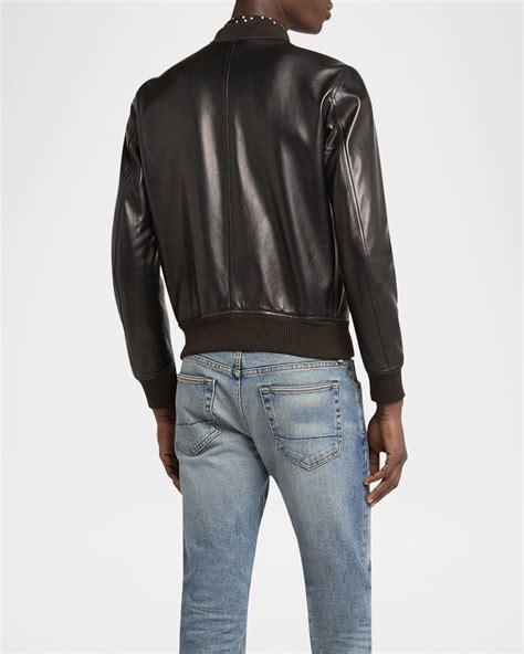 Tom Ford Zip Up Nappa Leather Bomber Jacket Neiman Marcus