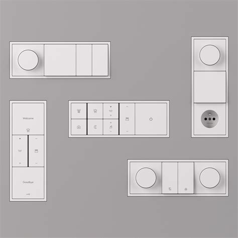 Jung Ls Zero Knx Smart Home Kit 34 Items 3d Model Cgtrader