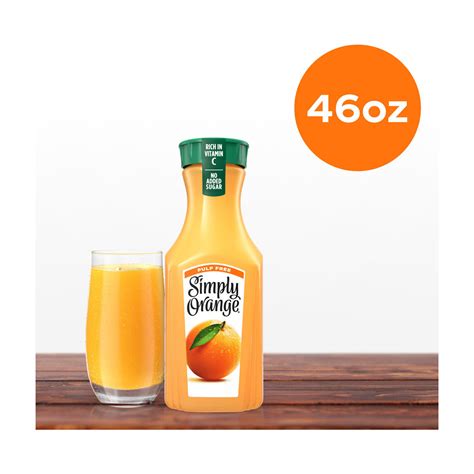 Buy Simply Orange Pulp Free Orange Juice Bottle 46 Fl Oz From Dollar