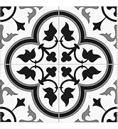 The Tiles Plaza Encaustic Peel And Stick Backsplash Black Star