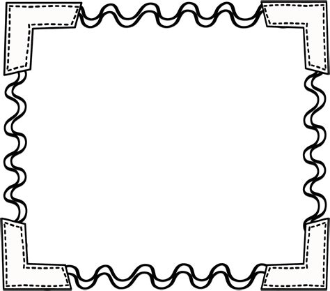 Simple Black And White School Border