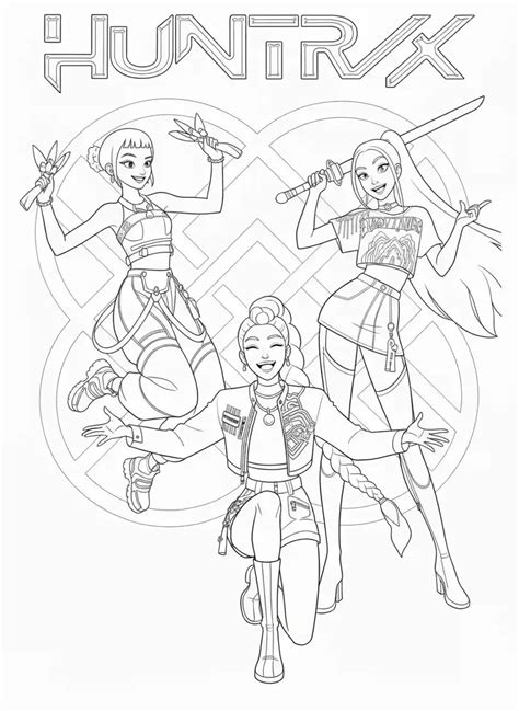 30 Huntrix Coloring Pages Add Rhythm And Sparkle To The Action