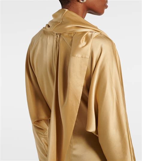 Imre Silk Blend Maxi Dress In Gold Tove Mytheresa