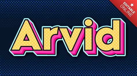 Arvid Text Style Effects Generator
