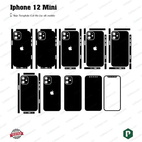 Apple Iphone 12 Mini Cut File Template Vector