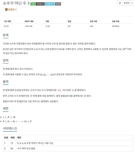 baekjoon 백준 java 31432번 소수가 아닌 수 3 — slowcoding