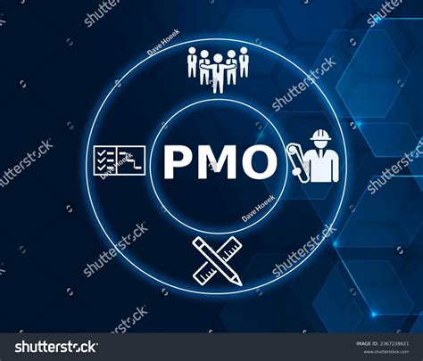Pmo Project Manager Office Concept Responsible Stock Illustration