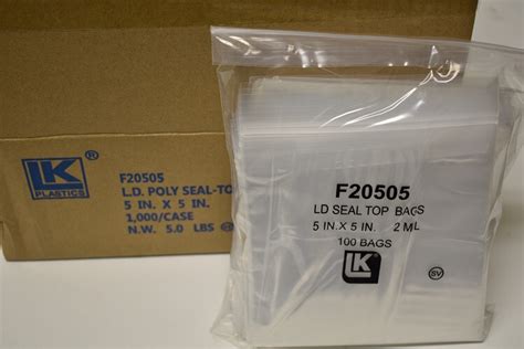 Elkay Plastic Clear Zip Zipper Seal Lock Top Reclosable Poly Bags 2 Mil