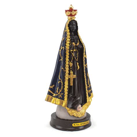 Imagem Nossa Senhora Aparecida Tradicional Resina 20 Cm Amém Decoraç