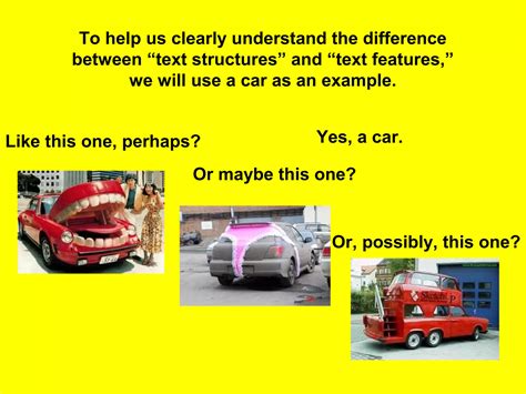 text structures v text features ppt